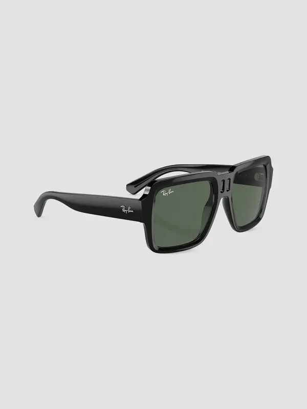 Ray-ban Rb4408 54mm Square Sunglasses - Black Dark Green