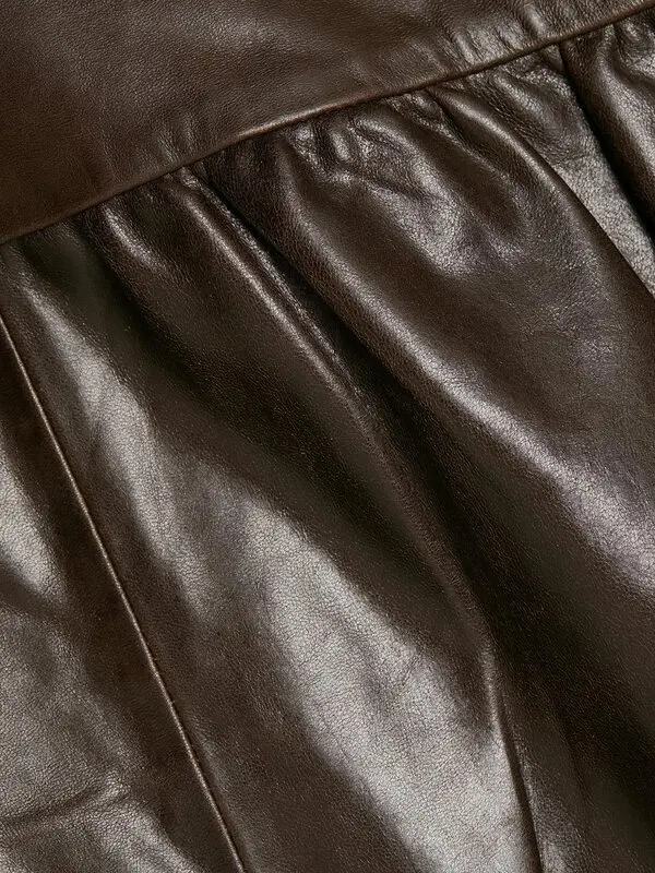 Ba&sh Milos Pleated Leather Jacket