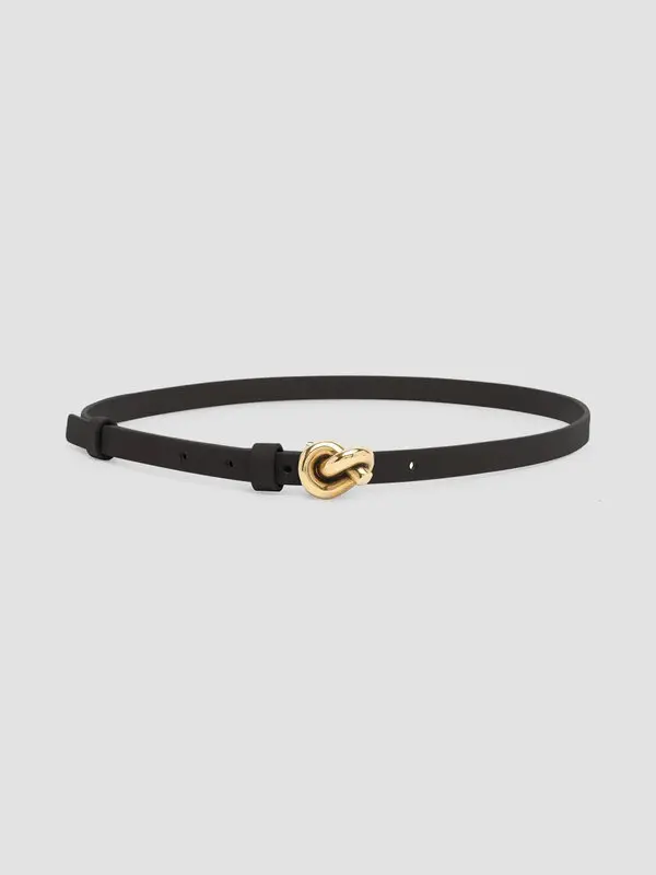 Bottega Veneta Leather Knot Belt - Black