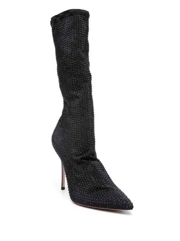 GEDEBE Logan Crystal-embellished Boots - Black