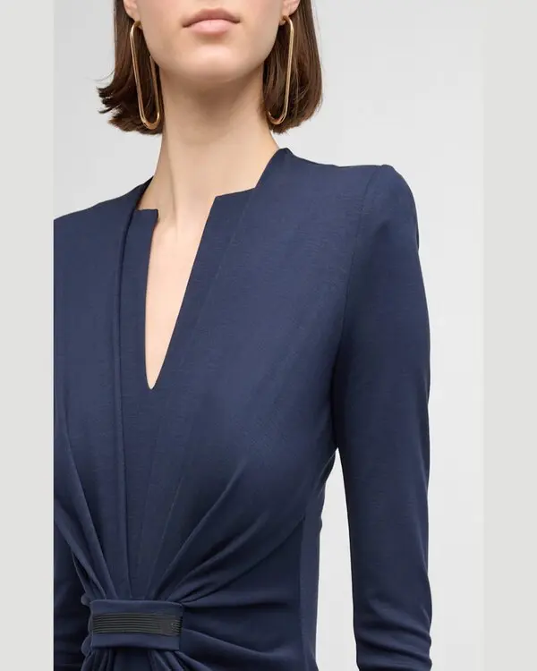 giorgio armani tab front jersey dress Giorgio Armani Tab Front Jersey Dress