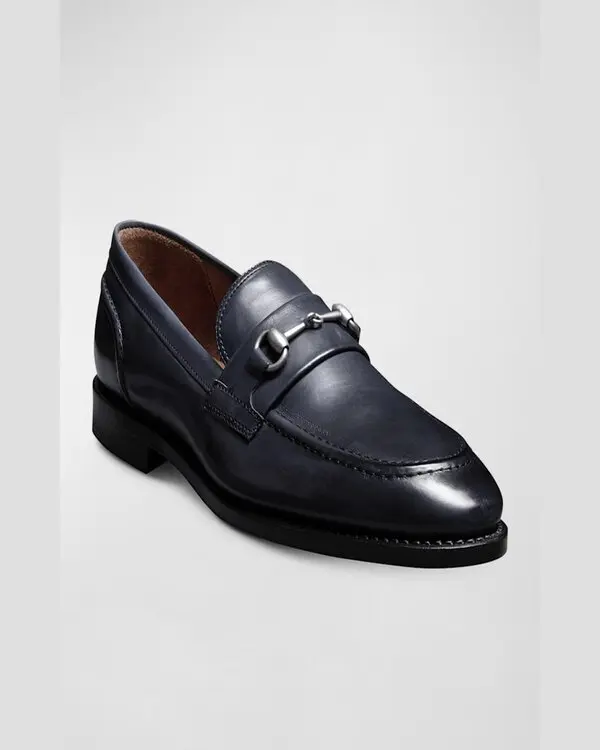 Allen Edmonds Randolph Leather Bit Loafers - Navy | Editorialist display picture 1
