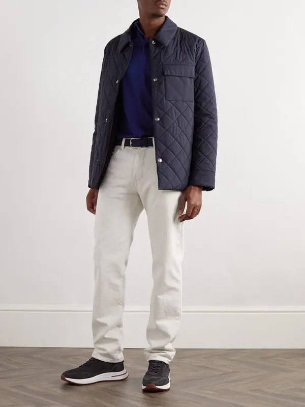 Loro Piana Wish® Wool Polo Shirt - Blue