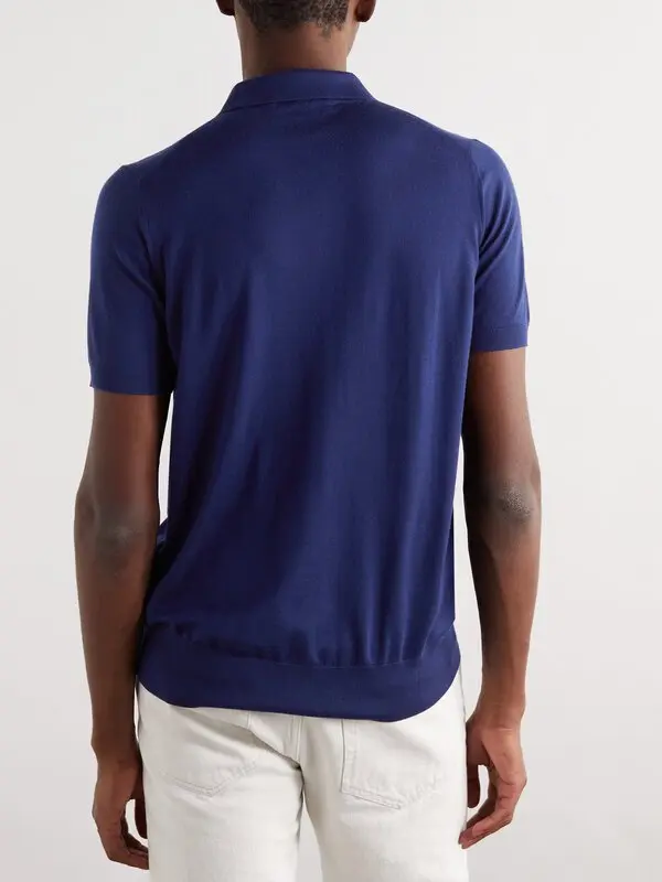 Loro Piana Wish® Wool Polo Shirt - Blue
