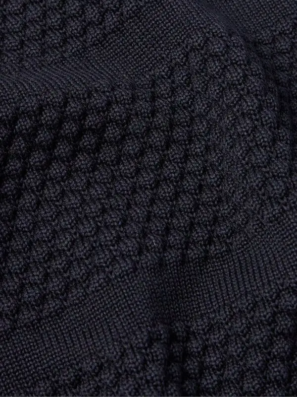 S.N.S. HERNING Textured Virgin Wool Rollneck Sweater