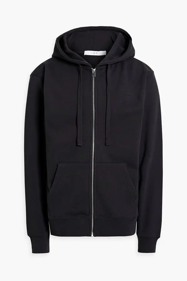 IRO PARIS Printed Cotton-fleece Zip-up Hoodie