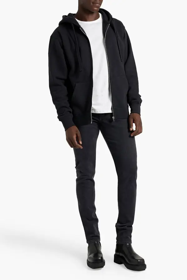 IRO PARIS Printed Cotton-fleece Zip-up Hoodie