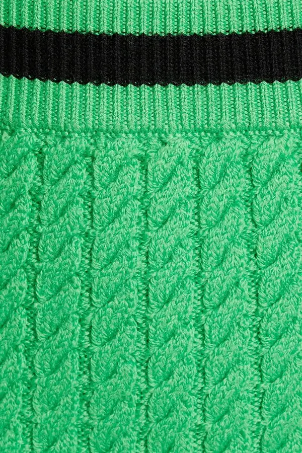 Alice + Olivia Cable-knit Wool-blend Mini Skirt