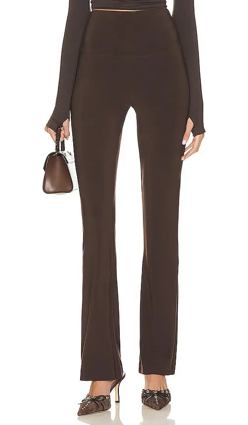 Norma Kamali Lifestyle Boot Pant - Chocolate