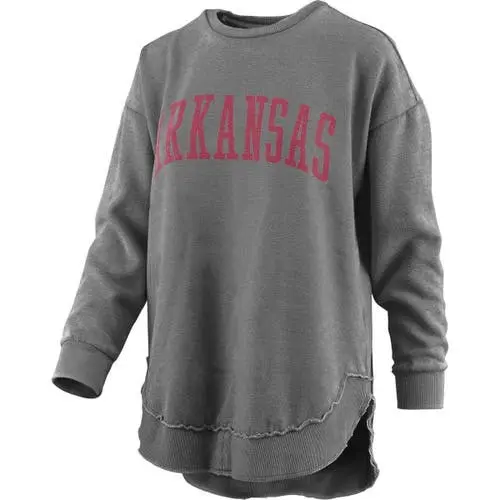 PRESSBOX Arkansas Razorbacks Vintage Wash Pullover Sweatshirt