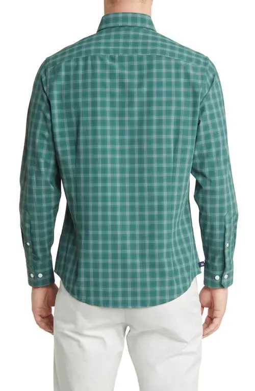 Mizzen+main Leeward Trim Fit Bistro Check Peformance Button-up Shirt
