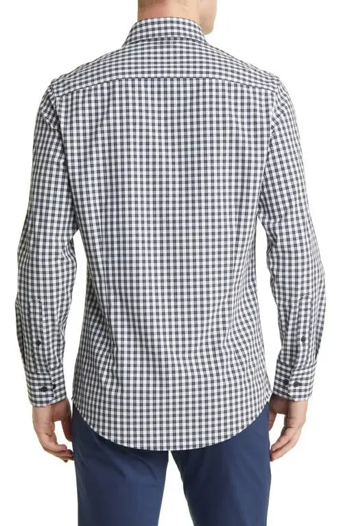 Mizzen+main Leeward Trim Fit Plaid Performance Button-up Shirt