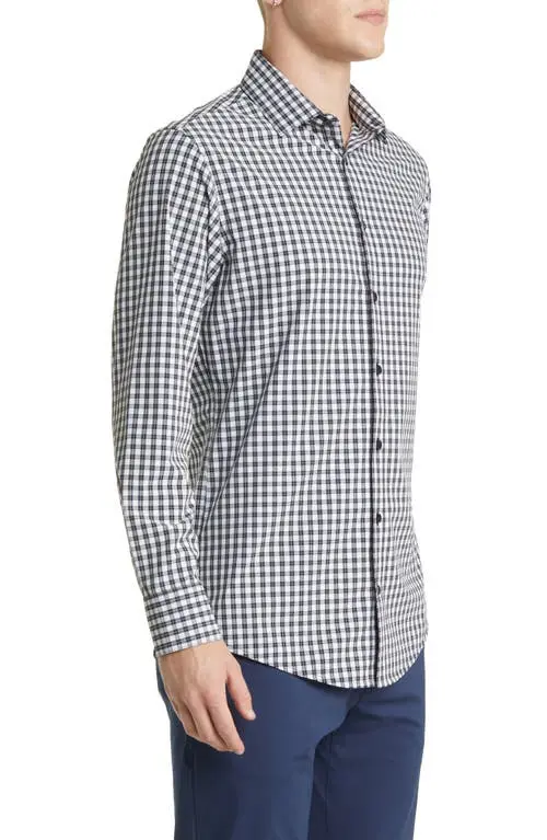 Mizzen+main Leeward Trim Fit Plaid Performance Button-up Shirt