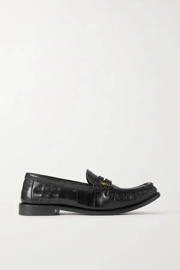 Saint Laurent Le Loafer Leather Loafers - Black