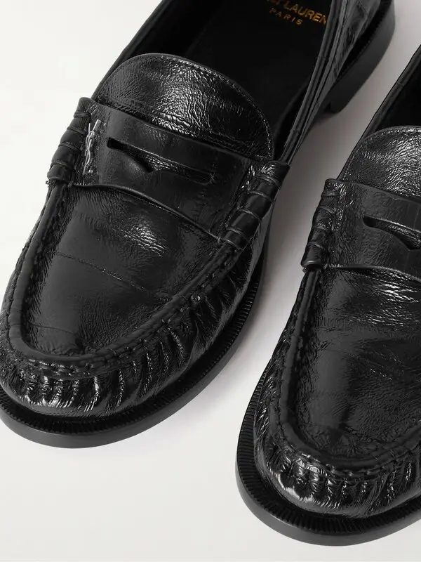 Saint Laurent Le Loafer Leather Loafers - Black