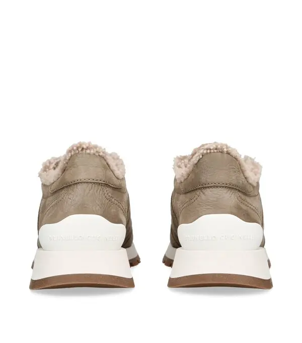 Brunello Cucinelli Shearling-lined Runner Sneakers