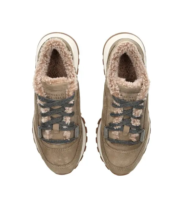 Brunello Cucinelli Shearling-lined Runner Sneakers