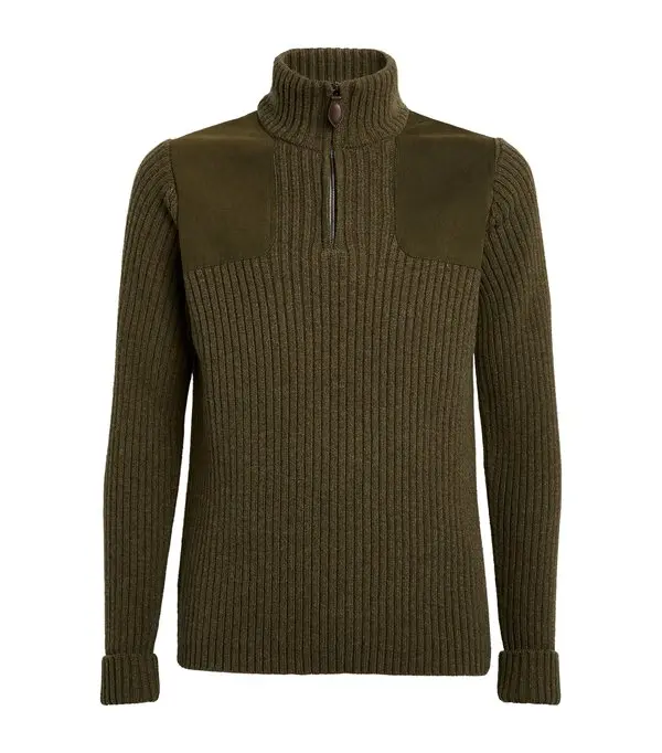 Purdey Wool Quarter-zip Commando Sweater