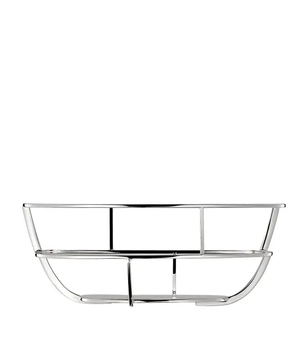 Christofle Plated Bread Basket With Napkins - Silver