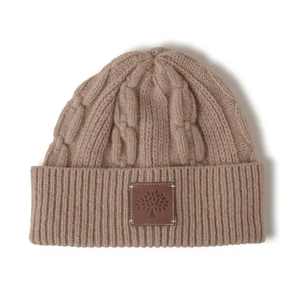 Mulberry Cable Knit Beanie