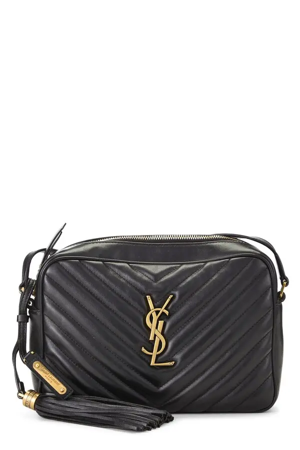 Saint Laurent Quilted Calfskin Lou Camera Bag - Black