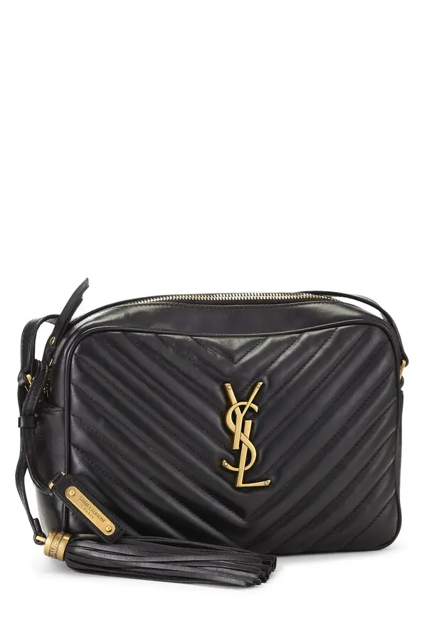 Saint Laurent Quilted Calfskin Lou Camera Bag - Black