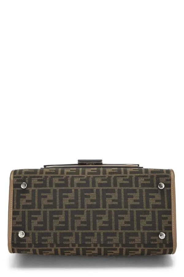 Fendi Brown Zucca Leather Soft Trunk Handle Bag