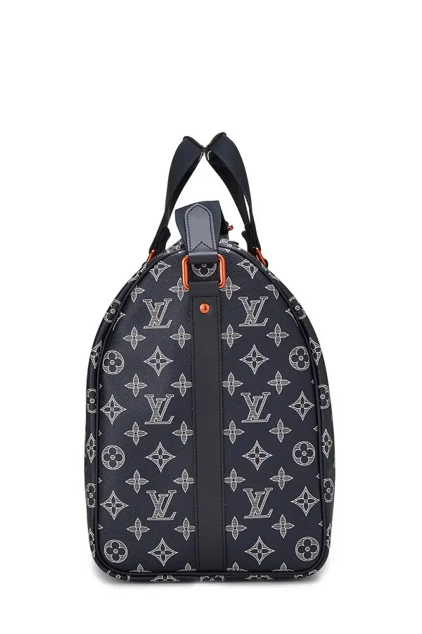 LOUIS VUITTON Kim Jones Monogram Upside Down Keepall Bandouliere 40 - Navy