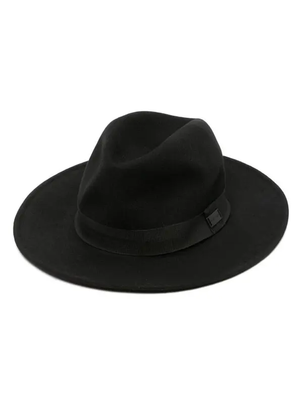 Emporio Armani Wool Fedora Hat In Black - 39% Off | Editorialist display picture 3