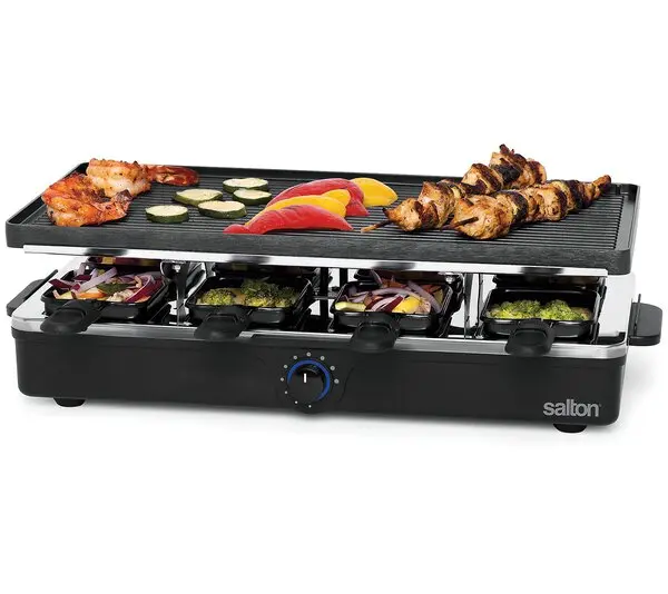 SALTON 8-pan Raclette Party Grill - One-color