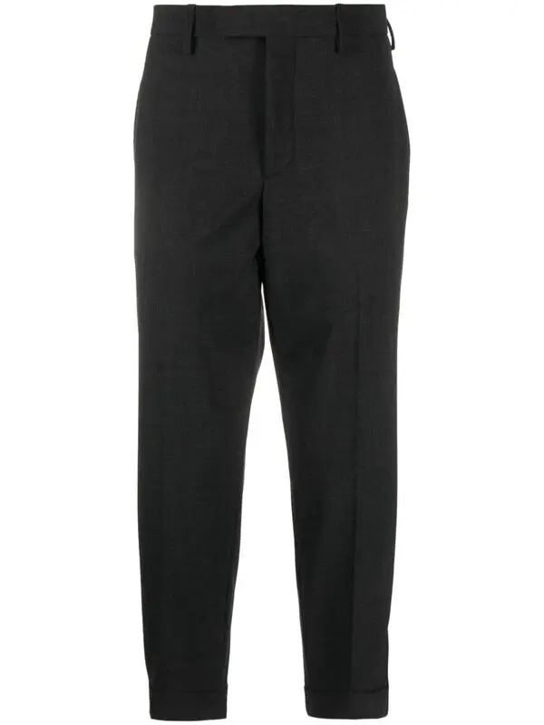 Neil Barrett Cropped Gabardine Tapered Trousers - Grey