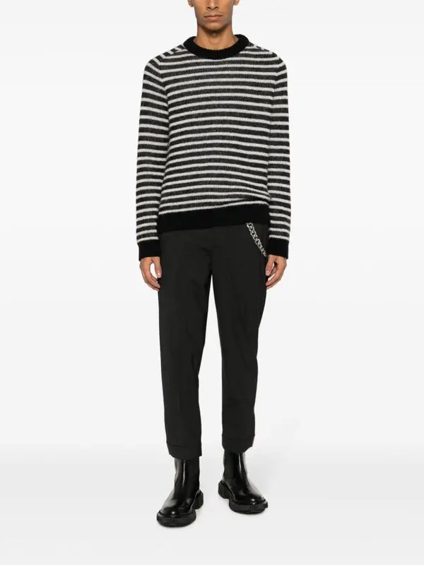 Neil Barrett Cropped Gabardine Tapered Trousers - Grey