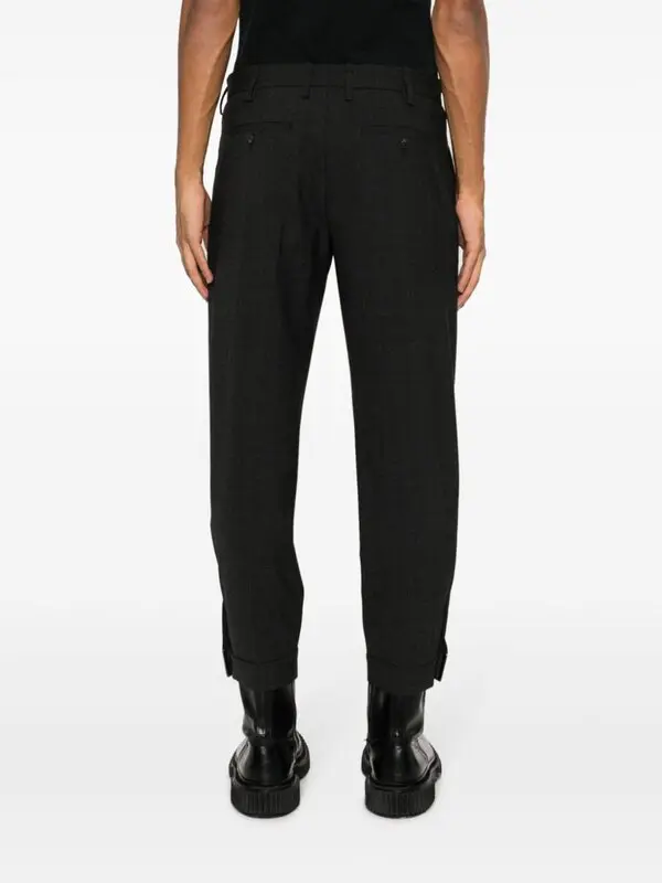 Neil Barrett Cropped Gabardine Tapered Trousers - Grey