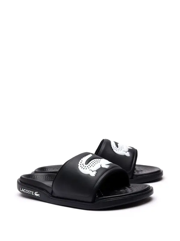 Lacoste Croco Dualiste Logo Strap Slides