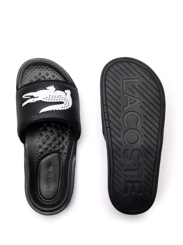 Lacoste Croco Dualiste Logo Strap Slides