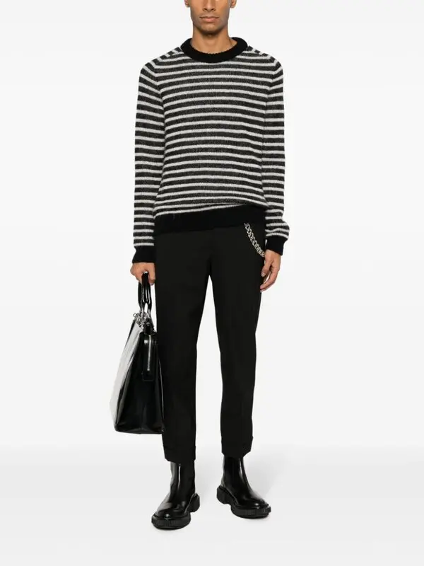 Neil Barrett Cropped Tapered Trousers - Black