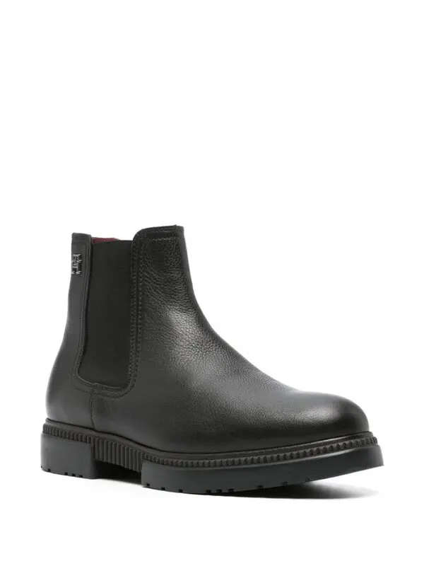 Tommy Hilfiger Monogram Plaque Ankle Boots