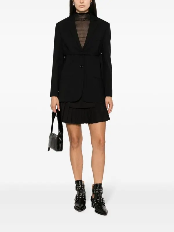 COURREGES Strap Single-breasted Blazer - Black