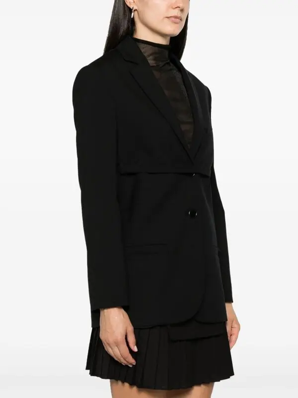COURREGES Strap Single-breasted Blazer - Black