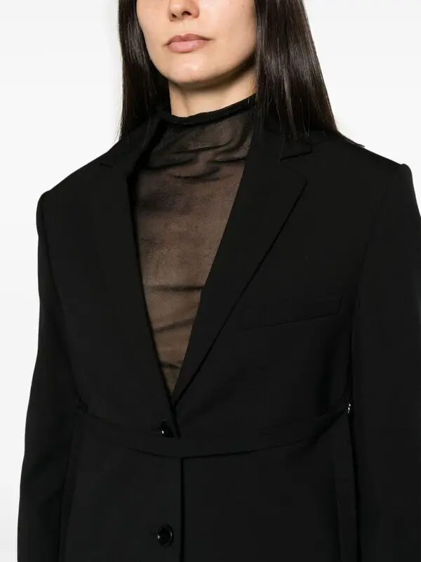 COURREGES Strap Single-breasted Blazer - Black