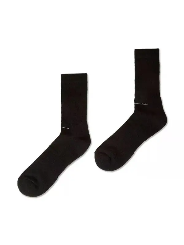 Random Identities Logo-embroidered Ribbed Socks