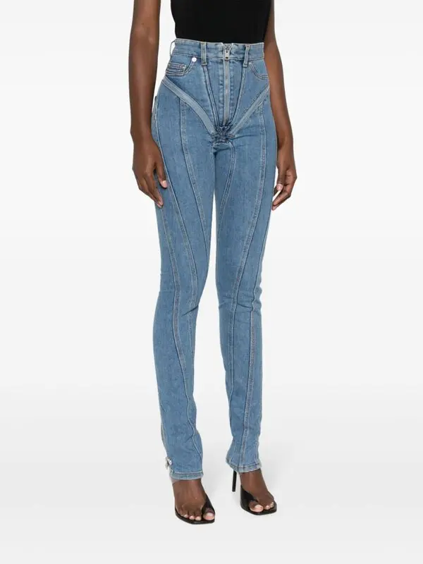 MUGLER Spiral Skinny Jeans