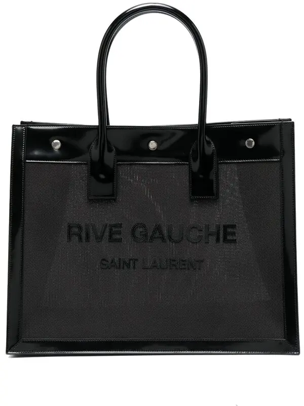 Saint Laurent Rive Gauche Patent-finish Tote Bag
