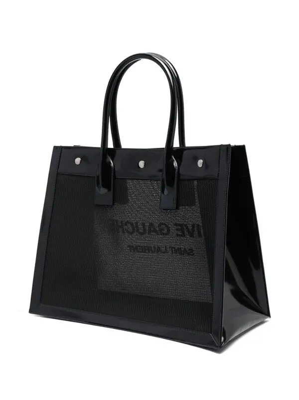 Saint Laurent Rive Gauche Patent-finish Tote Bag