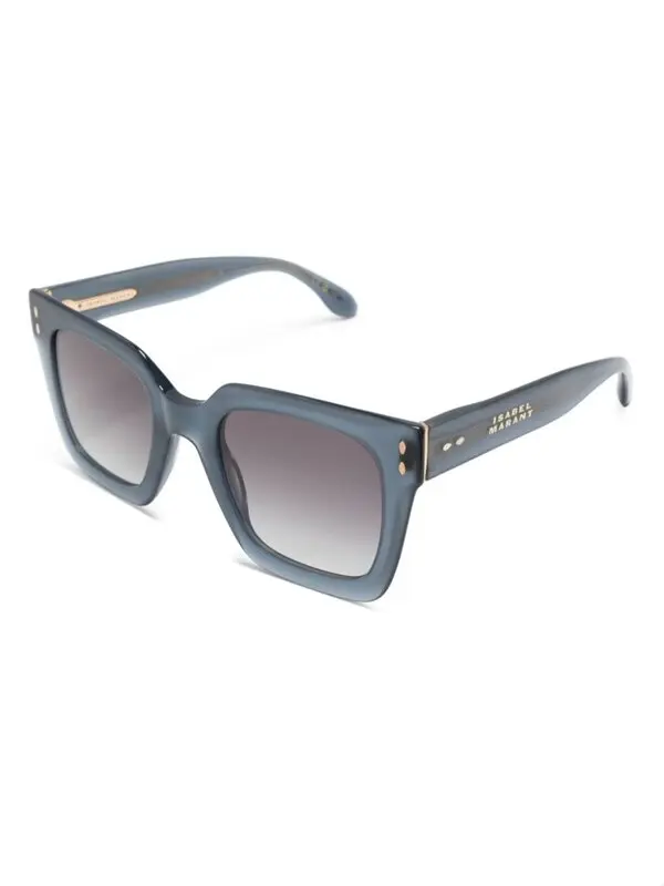 Isabel Marant Logo-plaque Square-frame Sunglasses - Blue