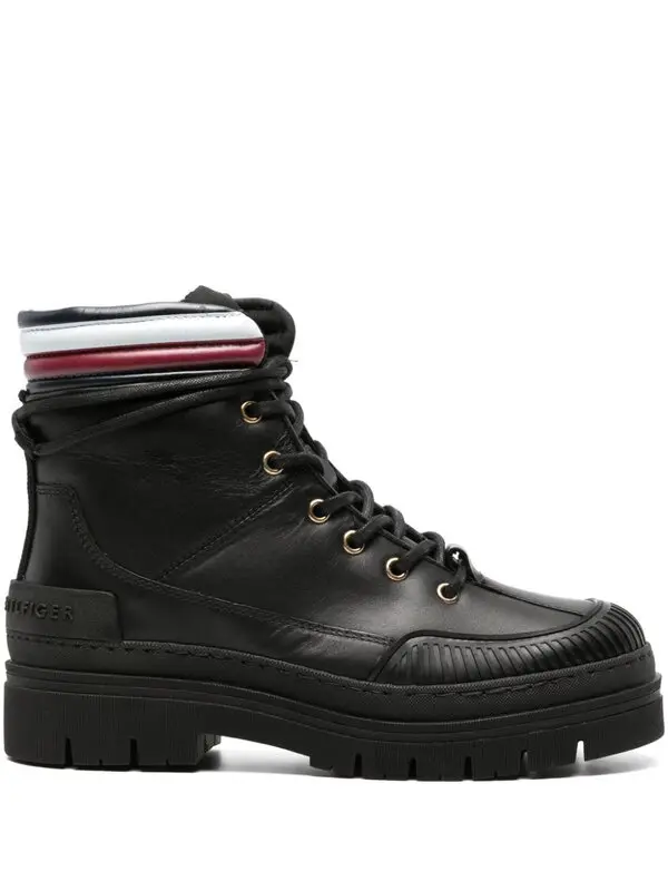Tommy Hilfiger Corporate Leather Ankle Boots