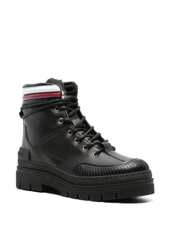 Tommy Hilfiger Corporate Leather Ankle Boots