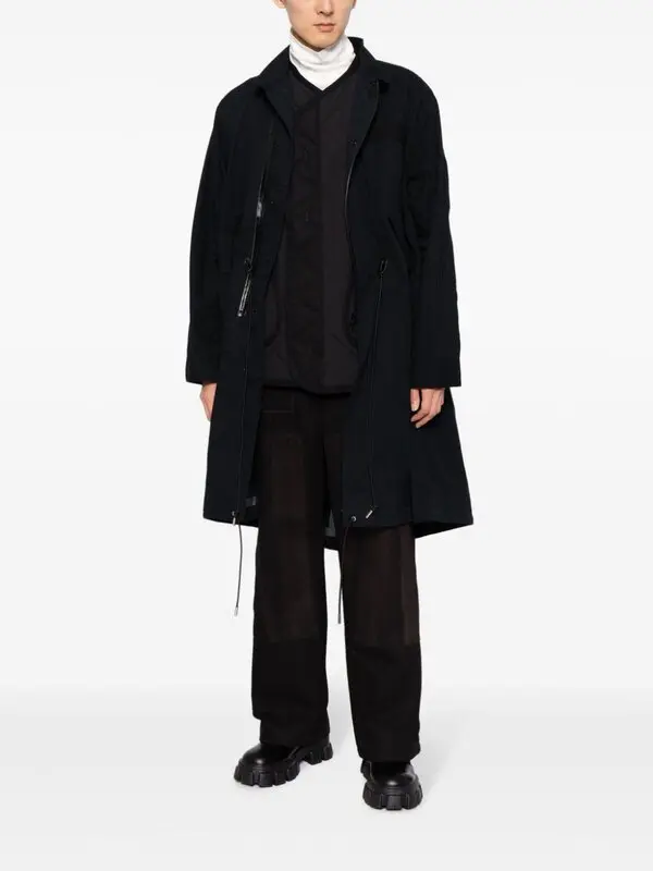 Sacai Zip-up Long-sleeve Coat