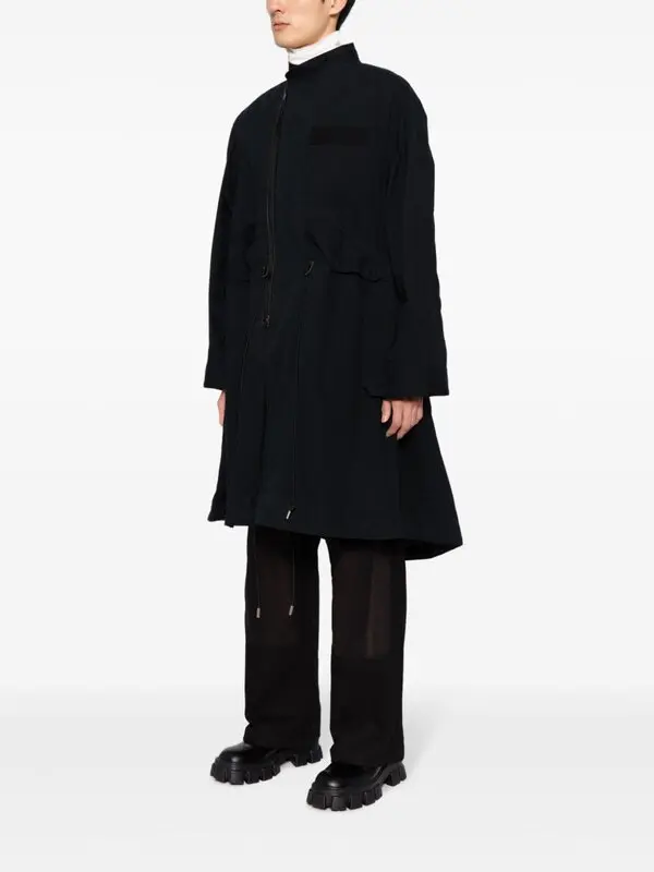 Sacai Zip-up Long-sleeve Coat
