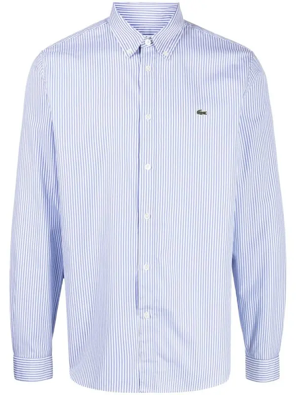 Lacoste Logo-patch Striped Cotton Shirt
